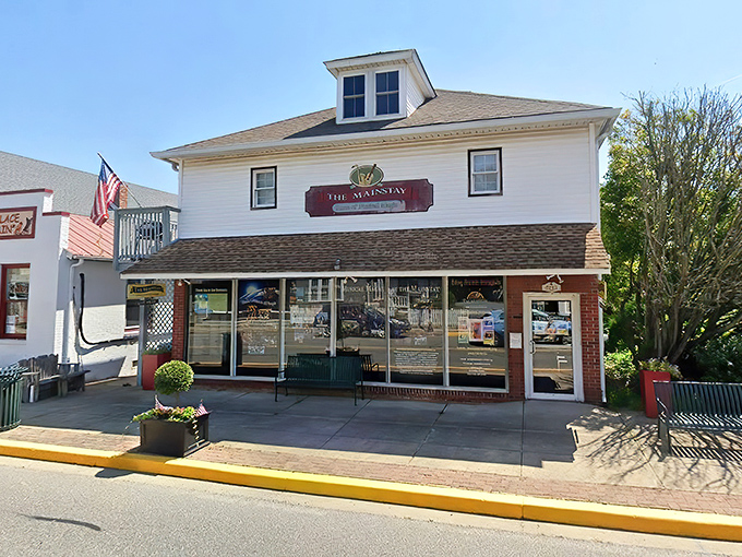The Mainstay serves as Rock Hall's community hub. This unassuming storefront houses local treasures and neighborly conversations.