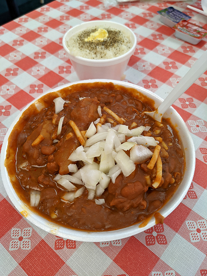 Three-way chili with diced onions&mdash;a bowl of history that's comforted Nashvillians through wars, recessions, and countless country music heartbreaks.