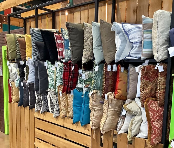 The pillow department &ndash; where your couch can get a complete personality makeover for less than the cost of dinner for two.