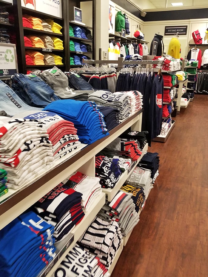 Polo Ralph Lauren's meticulously organized displays showcase American classic style that somehow makes everyone look like they summer in the Hamptons.