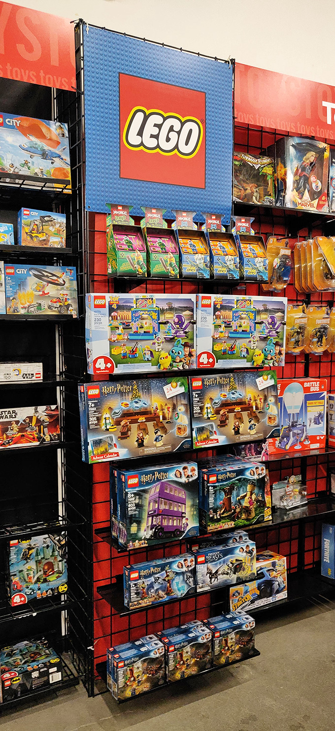 The LEGO section stands as a colorful monument to childhood joy, with Harry Potter sets that might enchant parents' wallets even faster than they captivate kids' imaginations.