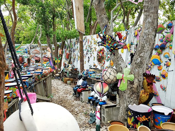 A wonderland of whimsy where every surface becomes a canvas. Marie Kondo would have a panic attack, but your inner child will do a happy dance.