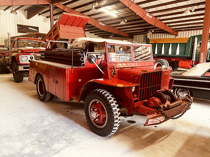 Canterbury's Trucking Museum houses vintage fire trucks that tell stories of simpler times, when emergency response meant neighbors helping neighbors.