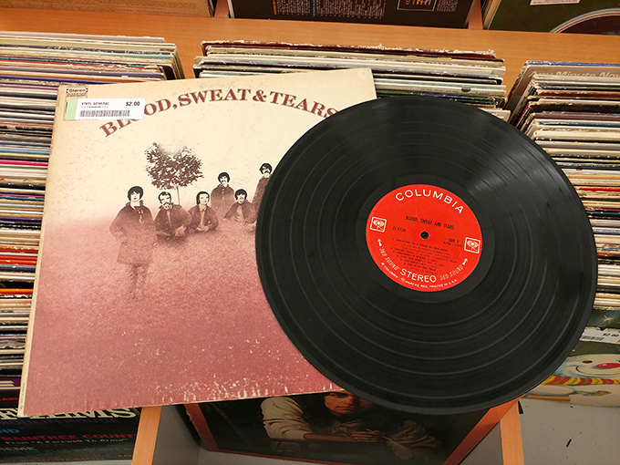 Vinyl treasures await the patient hunter. Blood, Sweat & Tears never looked so good&mdash;or cost so little. Your turntable is getting excited just looking at this.