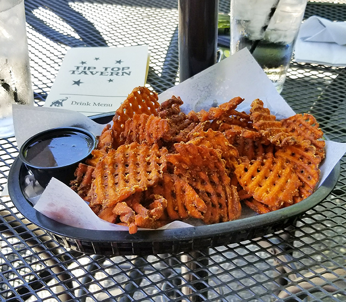 Waffle fries that have achieved that mythical balance&mdash;crispy exterior, pillowy interior, and enough surface area to maximize dipping potential.