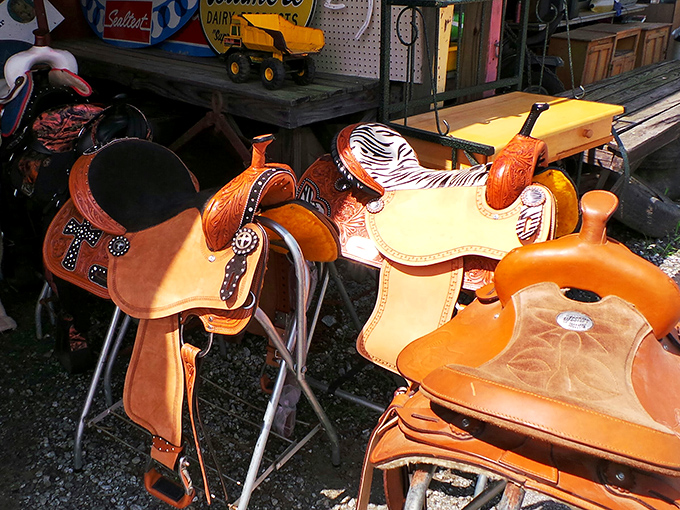 Western saddles that make you contemplate buying a horse just so you'd have somewhere to put these beautiful leather masterpieces.