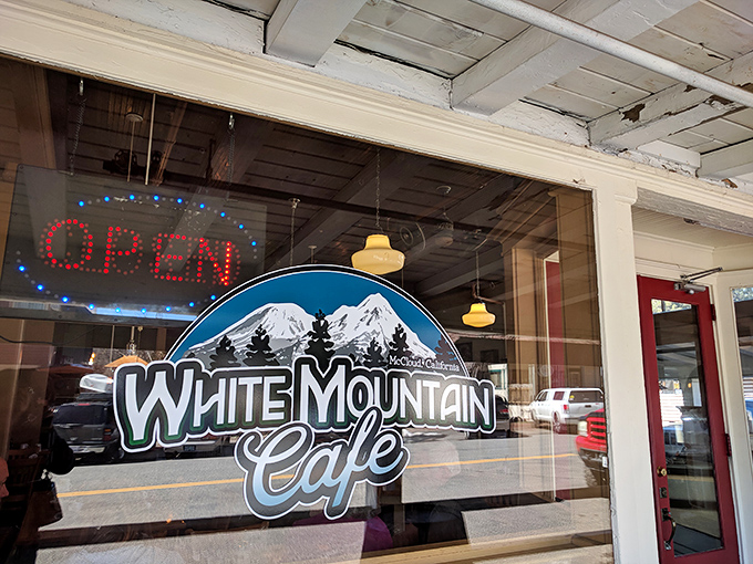White Mountain Cafe's window promises comfort food with a view&mdash;the kind of place where the waitress might call you "hon" and actually mean it.