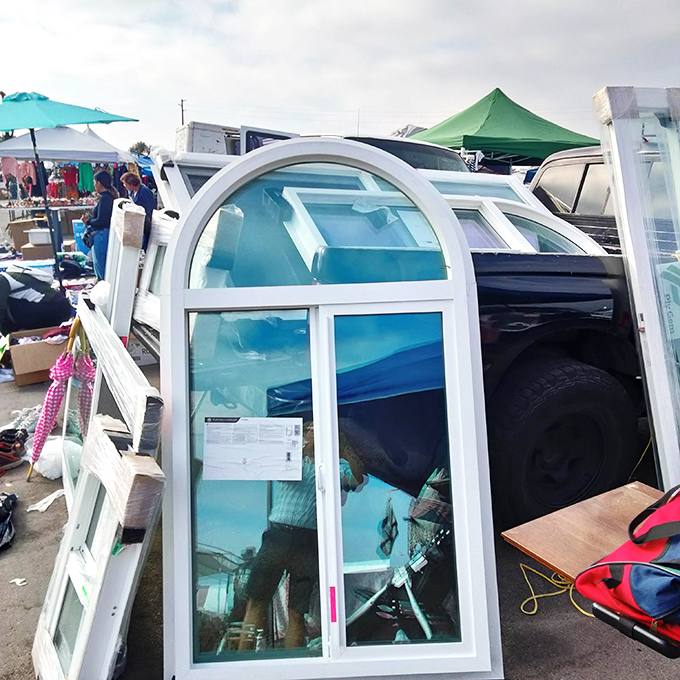Home improvement gold mine! These architectural salvage windows could become Pinterest-worthy projects in the hands of creative shoppers.