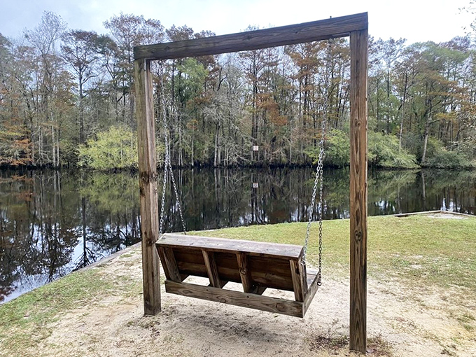 The riverside swing &ndash; where you can literally hang out with nature and contemplate life's big questions or just enjoy the view.