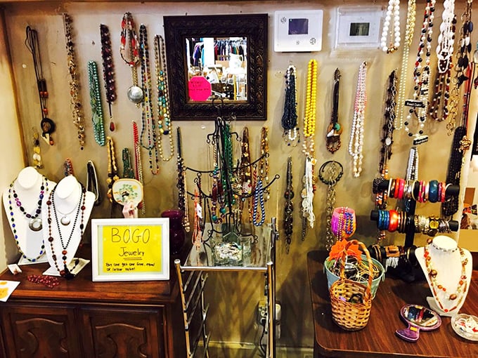 Jewelry that tells stories hanging in perfect harmony. One person's forgotten accessories become another's conversation-starting statement pieces.