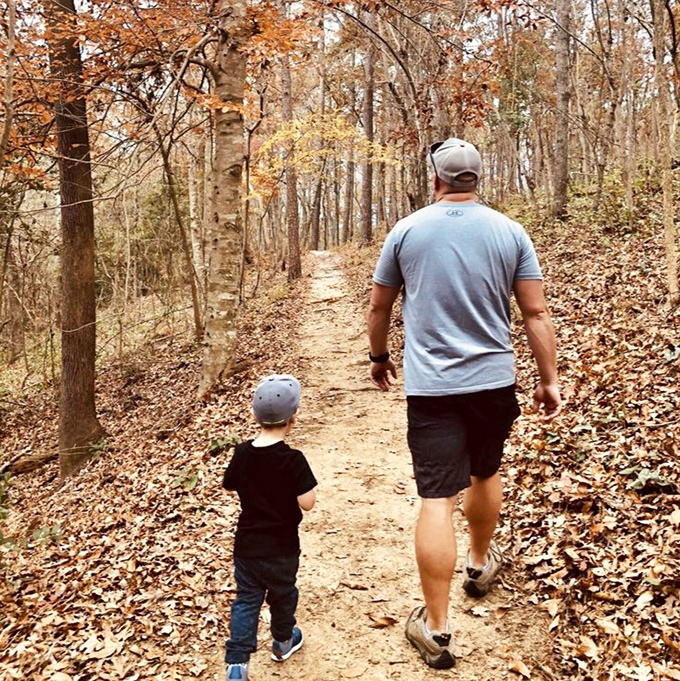 Autumn hiking trails offer a symphony of crunching leaves and quality time&mdash;nature's version of a father-son bonding experience.
