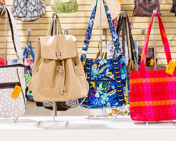 Handbag heaven! From practical totes to statement purses, each one secretly hoping you'll take it home instead of buying yet another brand new black bag.