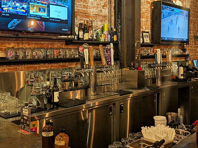 The bar area&mdash;where barbecue pilgrims come to worship at the altar of craft beer and smoked meats.