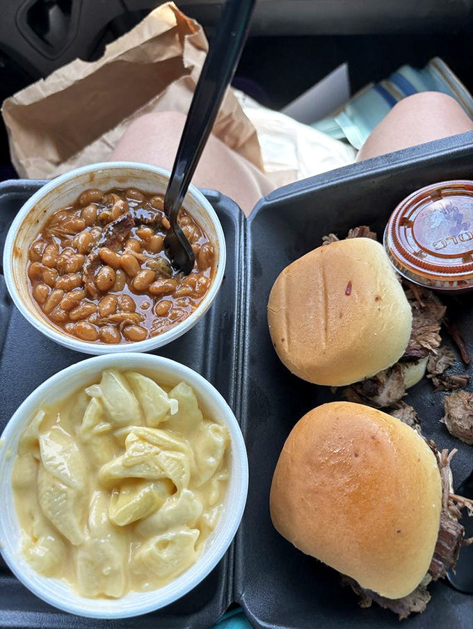The dynamic duo of barbecue sides&mdash;mac and cheese and baked beans&mdash;ready to support the star of your meat-centric show.