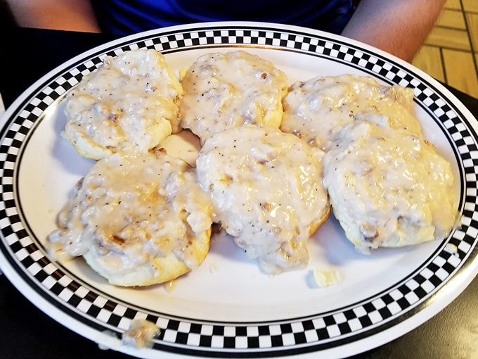 Biscuits swimming in sausage gravy&mdash;a Southern baptism for your taste buds. Comfort food that hugs you from the inside out.