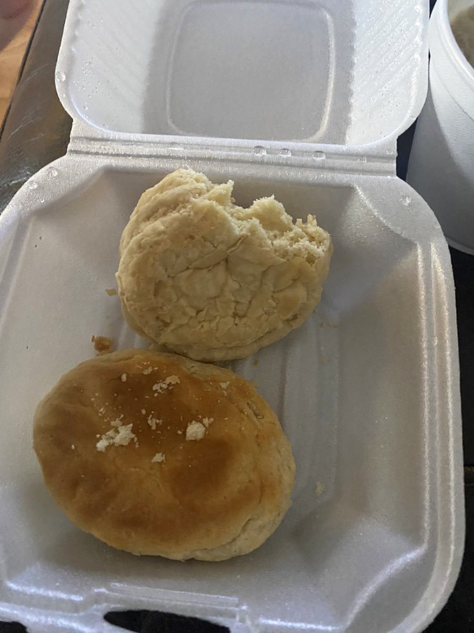These biscuits have the structural integrity of a cloud but the flavor of your grandmother's kitchen—a perfect vehicle for homemade gravy.
