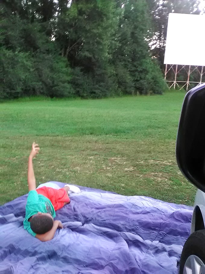 The expansive field offers plenty of room for families to spread out before showtime.