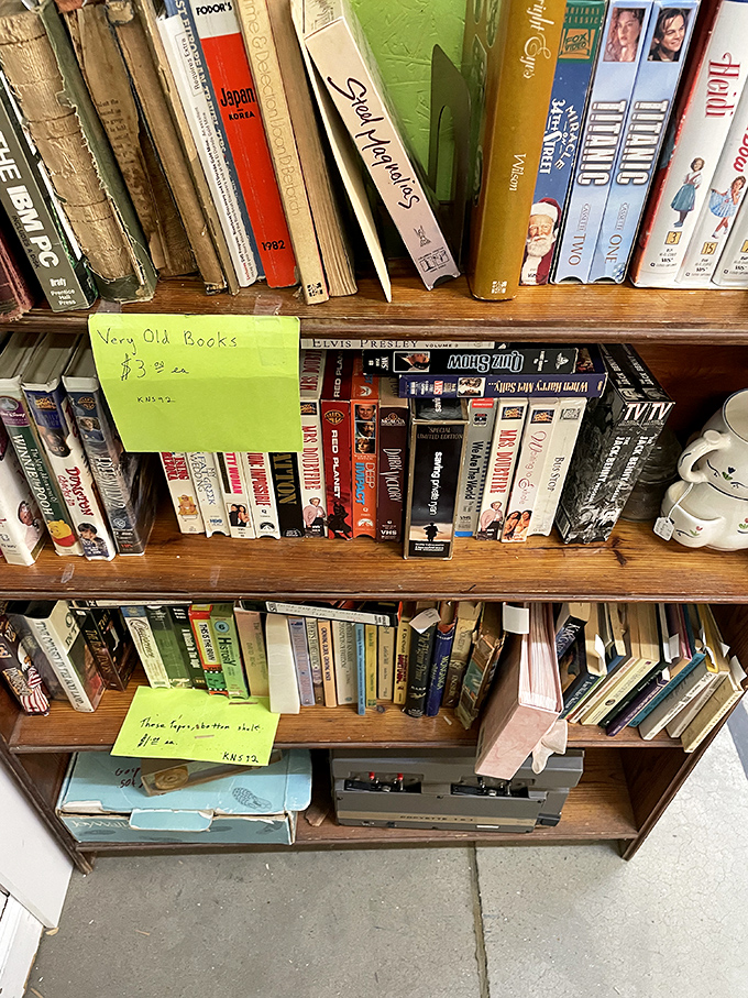 "Very Old Books" might be the understatement of the century. That Elvis biography is practically hanging out with Shakespeare.