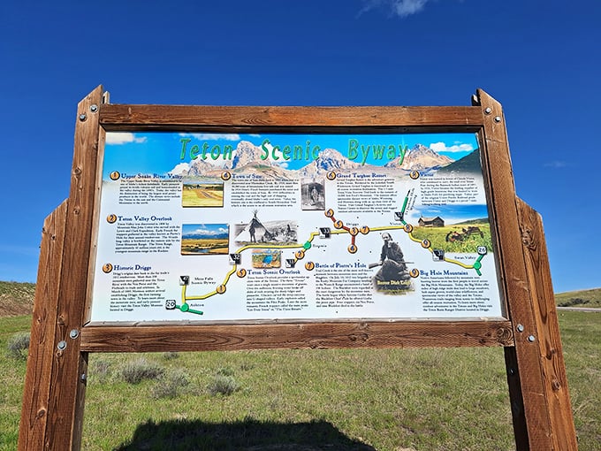 The ultimate travel guide &ndash; this wooden signpost offers directions to wonder, with the actual wonders visible in every direction you turn.