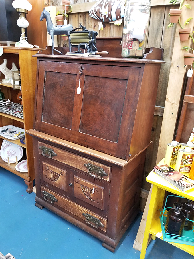 This isn't just furniture; it's a time capsule with drawers. Imagine the letters, photos, and secrets it's held since your grandparents' era.