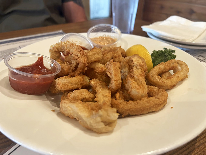 Calamari so perfectly fried it makes you forget all the rubbery, chewy versions you've endured&mdash;tender rings that snap rather than squeak.