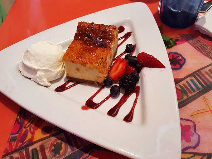 Cheesecake with a caramelized top that makes the perfect "crack" when your fork breaks through. Dessert ASMR at its finest.