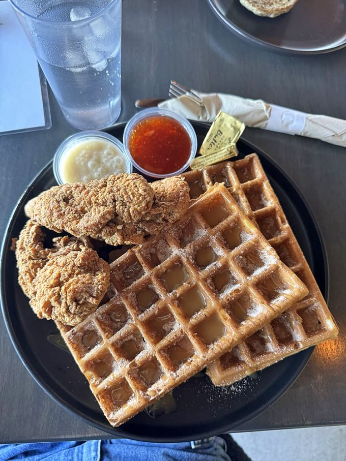 Chicken and waffles: the breakfast-dinner hybrid that proves some of the best relationships are unexpected ones.