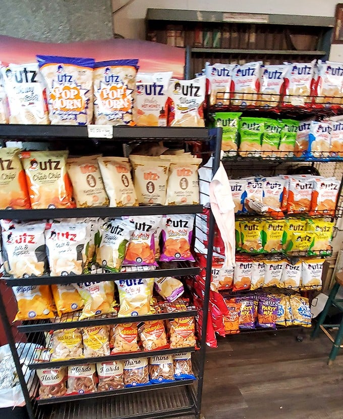 The chip selection rivals my childhood dream of owning a convenience store. Utz chips&mdash;the unofficial state snack of Maryland.