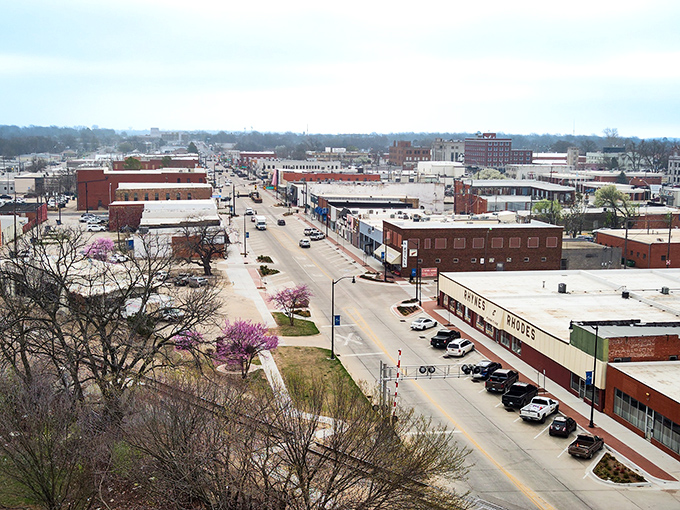 Ada's commercial district maintains that perfect balance of historic charm and modern convenience, with parking that doesn't require a second mortgage.