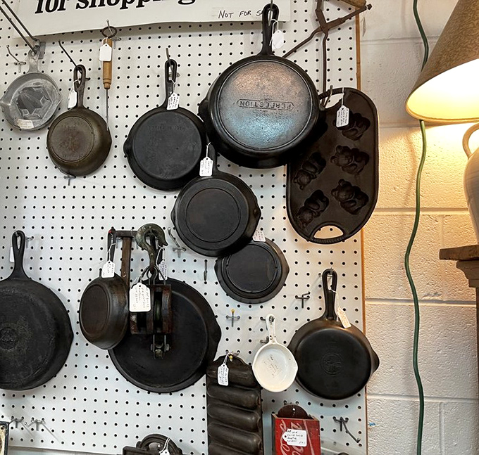 Cast iron cookware collection that would make your grandmother nod in approval. These seasoned veterans have stories simmering in their surfaces.