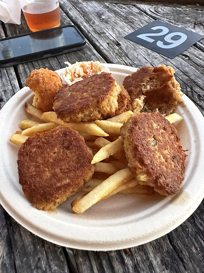 Crab cakes that are actually crab, not breadcrumbs with a hint of seafood. These golden discs are what Maryland dreams about when it's feeling jealous.