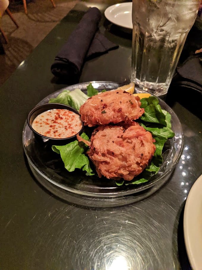Maryland-style crab cakes that are mostly crab, not cake&mdash;a refreshing concept that coastal chefs should take notes on.