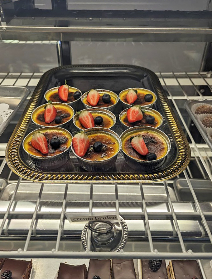 Cr&egrave;me br&ucirc;l&eacute;e cups with that perfect glass-like sugar top&mdash;the dessert equivalent of bubble wrap you can't wait to crack.