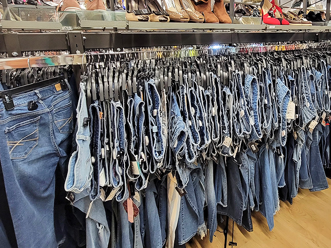 Denim heaven exists, and it's arranged by size. This jean library offers more options than your favorite streaming service, without the monthly subscription fee.