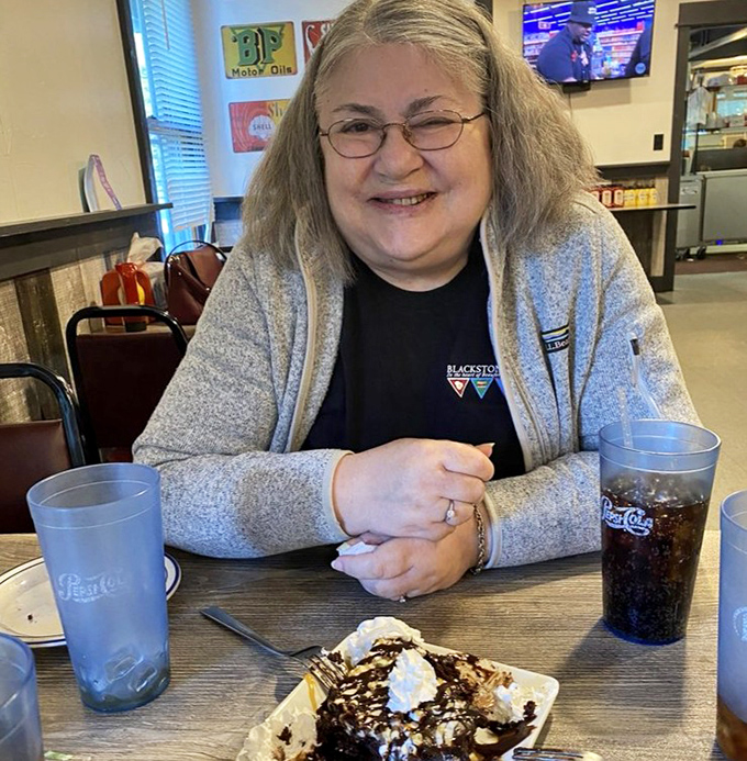 The dessert that launched a thousand smiles. When chocolate meets whipped cream at a place like this, everyone wins.