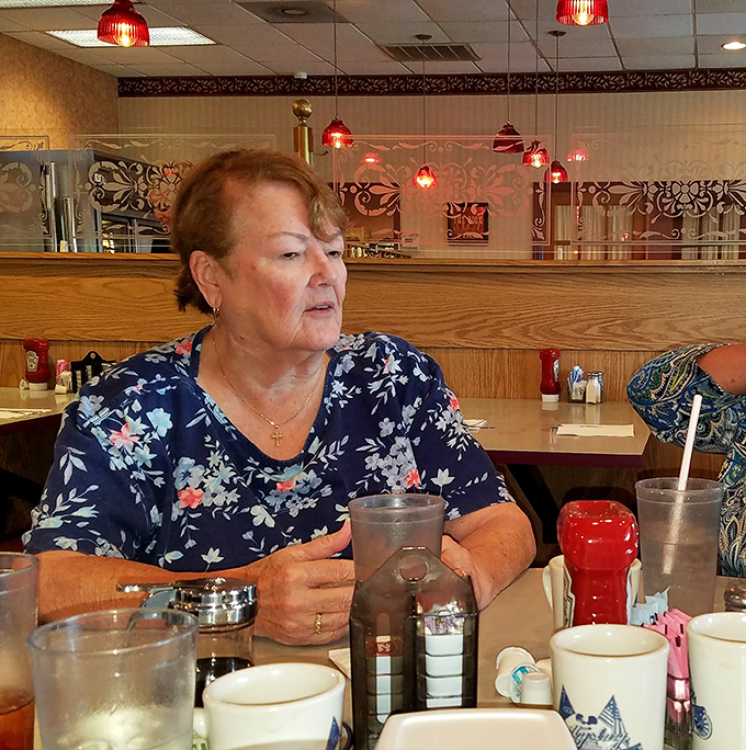 Where conversations flow as freely as the coffee refills. The restaurant's warm atmosphere turns strangers into neighbors and neighbors into friends.