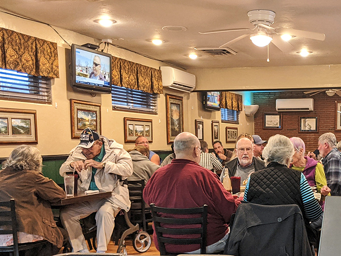The dining room hums with conversation and community &ndash; where locals gather not just for the food, but for the feeling of belonging.