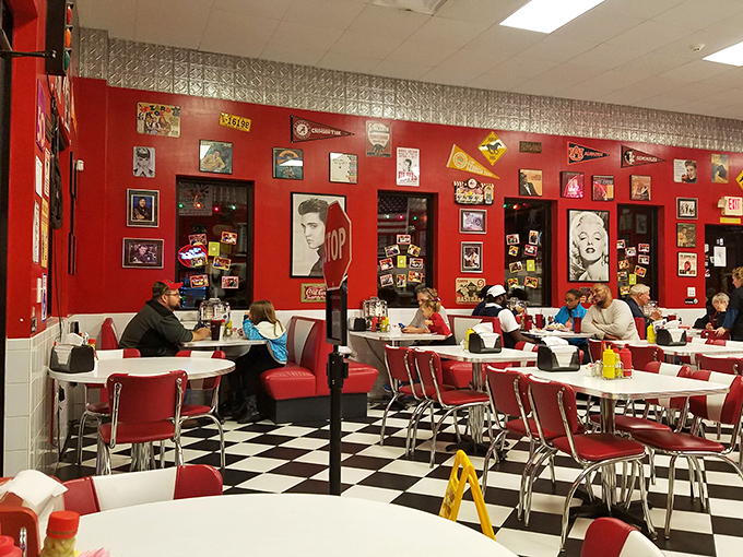 Where strangers become neighbors over plates of comfort food, surrounded by Elvis, Marilyn, and decades of American pop culture.