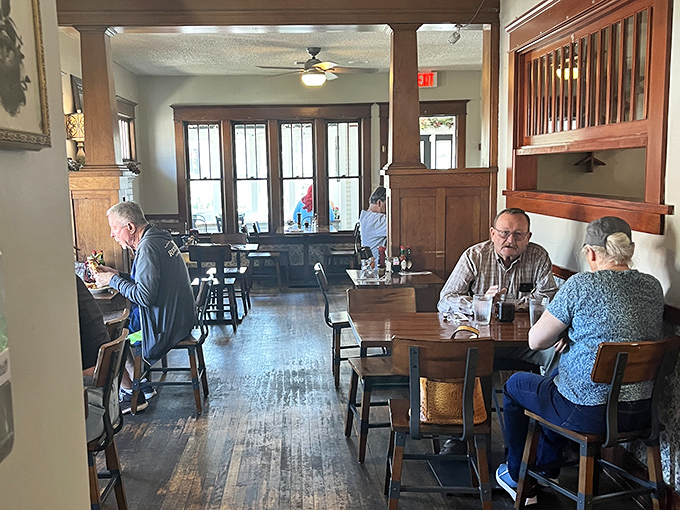Where conversations flow as smoothly as the coffee. These wooden floors have supported generations of satisfied diners and their post-breakfast contentment.