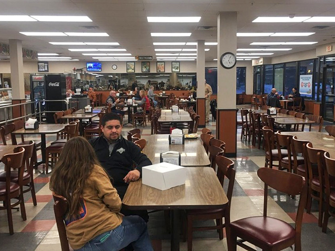 The dining room &ndash; where strangers become friends united by the universal language of "wow, that's a big sandwich."