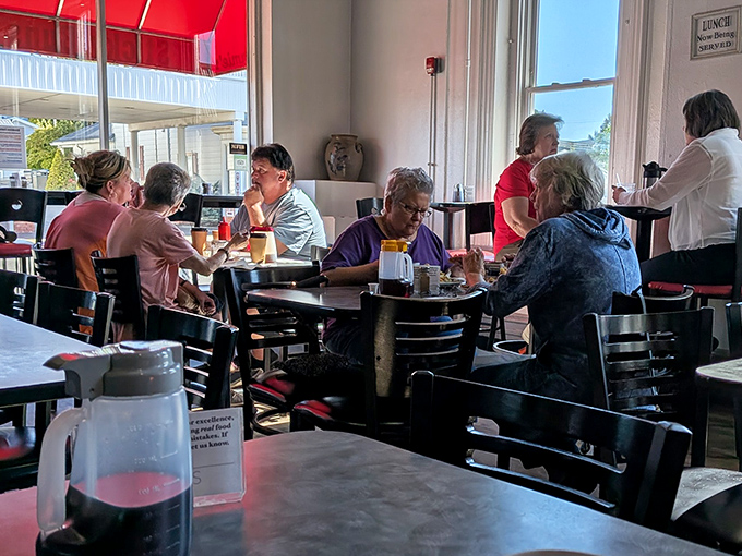 The true measure of a great local spot: tables of regulars who've been solving the world's problems over coffee and eggs for decades.