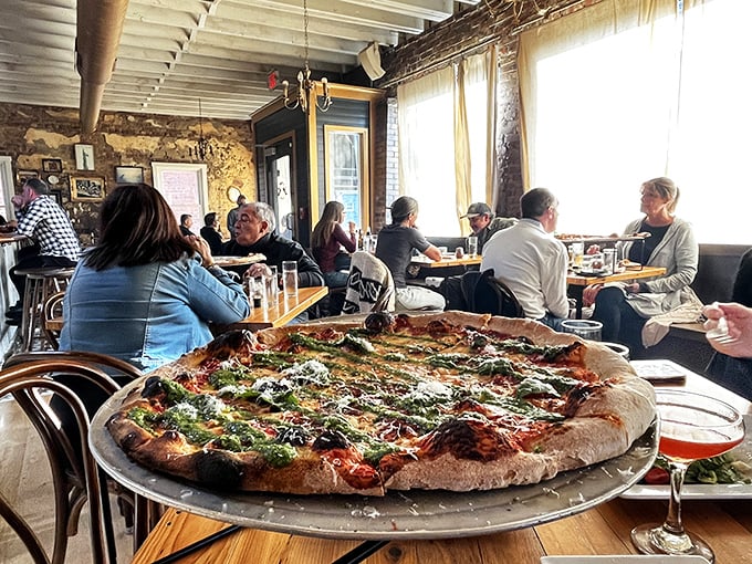 The true measure of great pizza? The focused silence that falls over a table when it arrives, broken only by the occasional appreciative murmur.