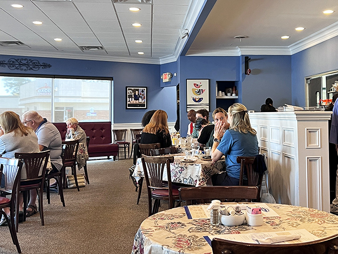 The breakfast buzz in full swing&mdash;a symphony of coffee cups clinking, forks scraping plates, and the satisfied murmurs of people starting their day right.