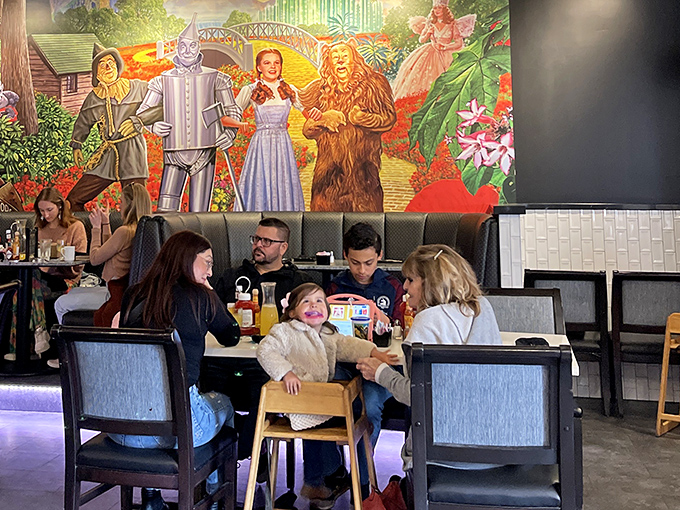 Behind that Wizard of Oz mural, families create breakfast memories that'll outlast any yellow brick road.