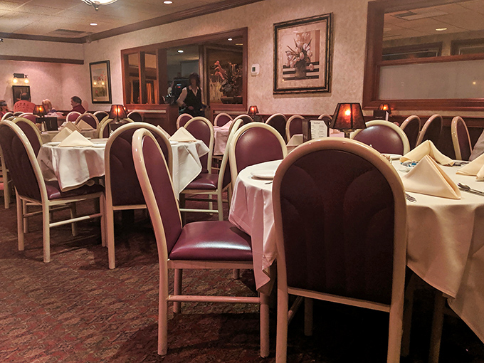 The dining room whispers of celebrations past while promising many more to come—all without a single Edison bulb in sight.