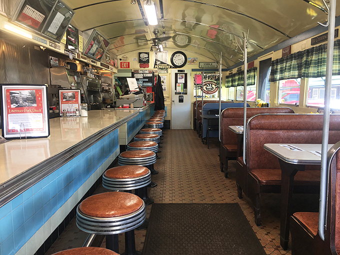 The classic diner interior&mdash;where conversations flow as freely as the coffee, and everyone feels like a regular.