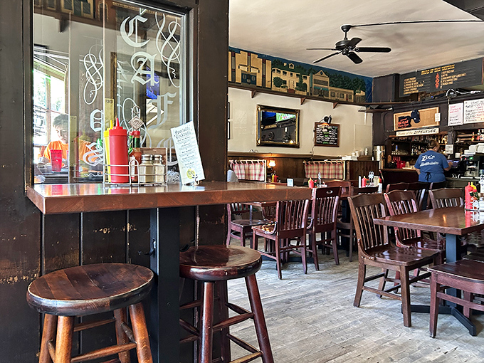 The dining area feels like your favorite uncle's den &ndash; if your uncle had impeccable taste in comfort food and neighborhood gathering spots.