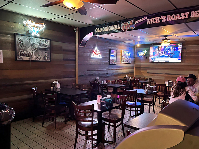 The dining area feels like your favorite uncle's basement&mdash;if your uncle happened to be a wizard at cooking beef.