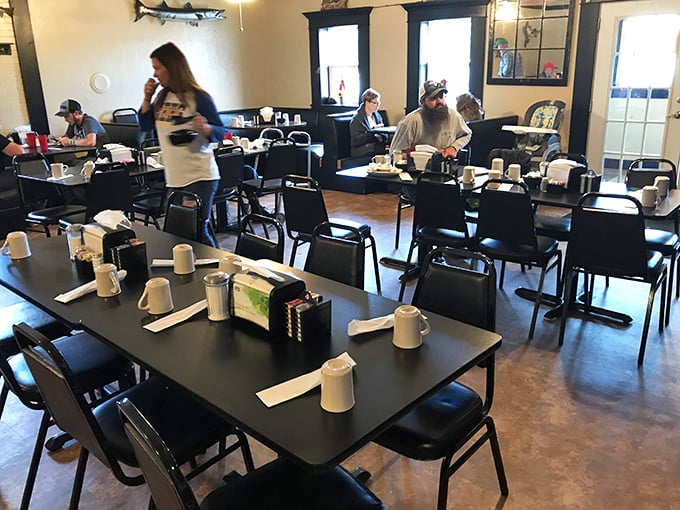 Tables set and waiting for the morning rush&mdash;each one a potential stage for family reunions, friendly debates, and first dates.