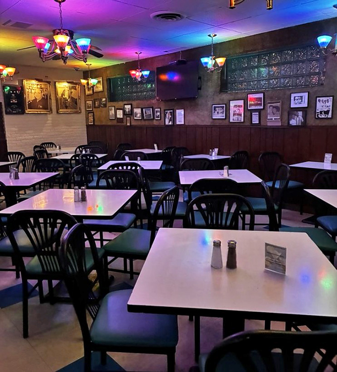 Empty tables that won't stay that way for long&mdash;the calm before the delicious storm of neighborhood regulars and pizza pilgrims.